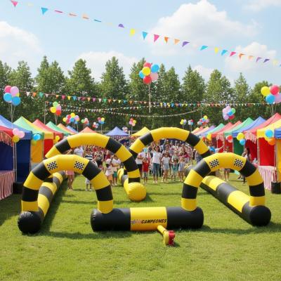 China China Factory Inflatable Bumper Car Track Custom Inflatables Race Track Inflatable Zorb Ball Race Tracks for sale