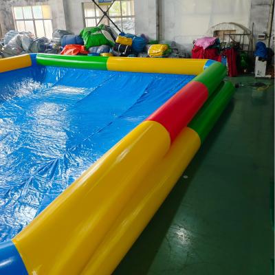 China Inflatable Pool Giant Custom Family Swimming Eco Friendly Triple Layer Safety Walls Oversized Backyard Play System for sale