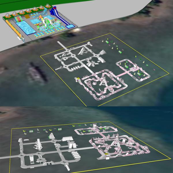 Quality Floating Aqua Park Commercial Water Recreation System Custom PVC Inflatable for sale