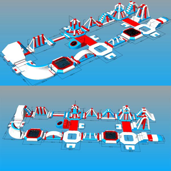 Quality 45m Long Large Inflatable Sea Water Park Projects Factory Price Commercial Inflatable Floating Water Park for Sale for sale