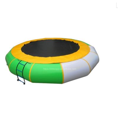 China High Quality Durable PVC 0.9mm Inflatable Air Bouncer Water Trampoline Jumping Bed/inflatable Water Park Toys for Kids Adults for sale