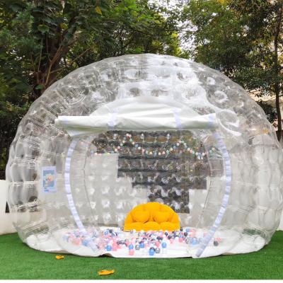 China UV Printed Transparent PVC Bubble Tent with Electric Air Pump and Temperature Resistance for Outdoor Camping for sale