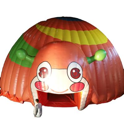 China Customized Inflatable Snail Tent Dome Play Shelter Personalized Kids Tent Quick Inflation System Waterproof PVC Floor for sale