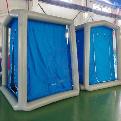 China Single Person Decontamination Tent Inflatable Disinfection Shelter Custom Color Size Style Portable Medical Emergency for sale