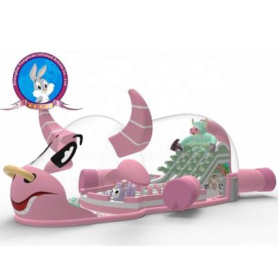 China Ox Shape Amusement Park Advertising Inflatable Transparent Dome Tent Event Promotional Bubble Tent for sale