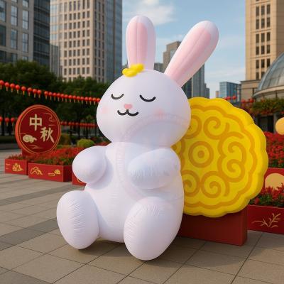 China Inflatable PVC Cartoon Rabbit Giant Bunny Decoration Custom Animal Model Festival Event Display Promotion Advertising Waterproof for sale