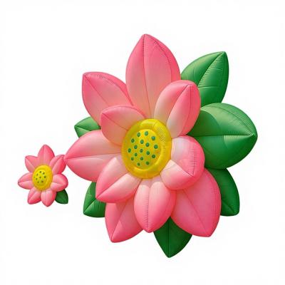 China Inflatable Lotus Flower Decoration Lights Waterproof PVC Tarpaulin Custom Logo Printed Weather Resistant Event Wedding Stage for sale