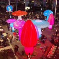 China Customized Giant Inflatable Flower Mushroom Model 3m High Durable Oxford Cloth for sale