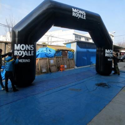 China Inflatable Entrance Arch Black Arch for Wedding Advertising Rental for sale