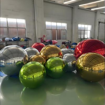 China Hot Sales Giant Silver Disco Ballon Shinny Inflatable Mirror Ball PVC Inflatable Event Decoration Wedding Gold Silver Ball for sale