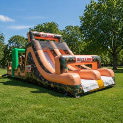 China Custom Land Inflatable Obstacle Course Multi Style Challenge Run Equipment for Parks Schools Corporate Events Outdoor Activities and Rental Operations for sale