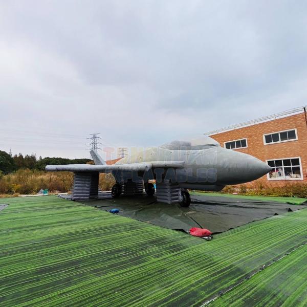 Quality Custom Inflatable Fighter Jet Decoy Model with Realistic Aircraft Shape for for sale