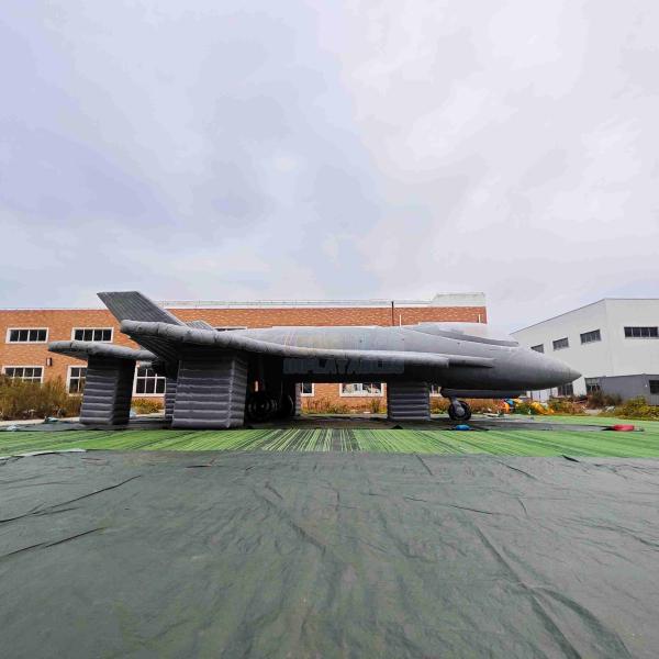 Quality Custom Inflatable Fighter Jet Decoy Model with Realistic Aircraft Shape for for sale