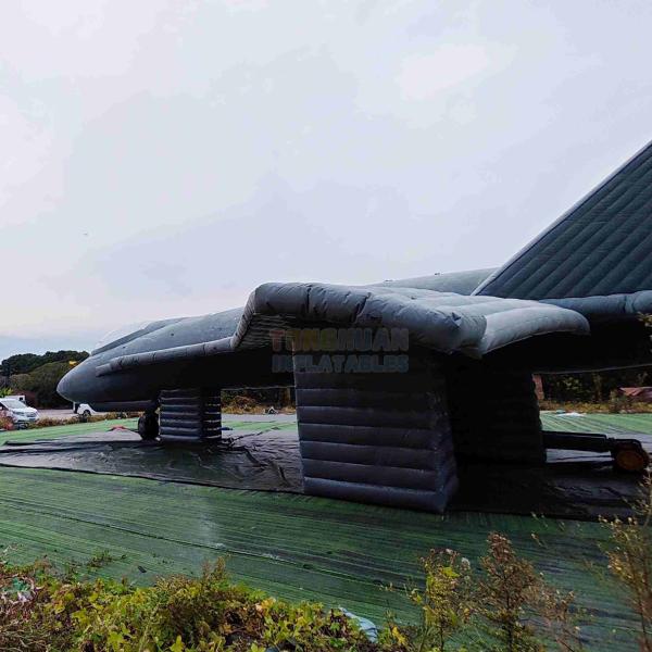 Quality Custom Inflatable Fighter Jet Decoy Model with Realistic Aircraft Shape for for sale