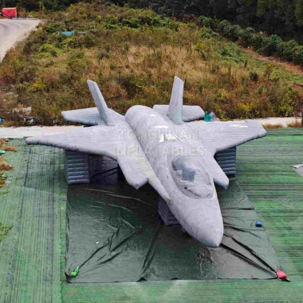Quality Custom Inflatable Fighter Jet Decoy Model with Realistic Aircraft Shape for Outdoor Simulation Training And Display Projects Worldwide for sale