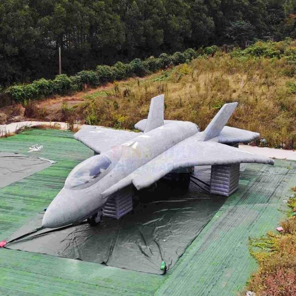 Quality Custom Inflatable Fighter Jet Decoy Model with Realistic Aircraft Shape for for sale