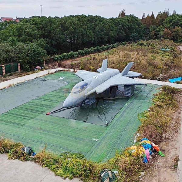Quality Custom Inflatable Fighter Jet Decoy Model with Realistic Aircraft Shape for for sale