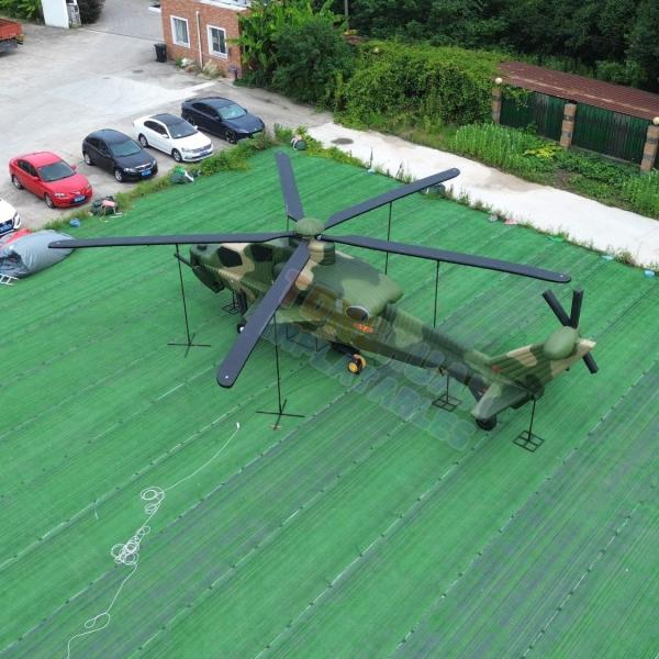 Quality Large Inflatable Training Target Helicopter Structure Designed for Visual for sale