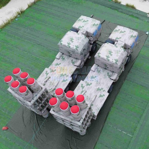 Quality Outdoor Inflatable Decoy Truck Designed for Temporary Deployment Simulation for sale