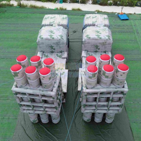 Quality Outdoor Inflatable Decoy Truck Designed for Temporary Deployment Simulation for sale