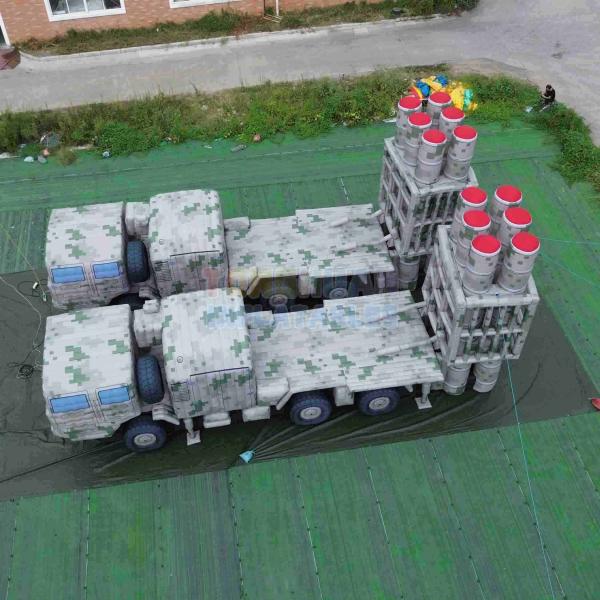 Quality Outdoor Inflatable Decoy Truck Designed for Temporary Deployment Simulation for sale