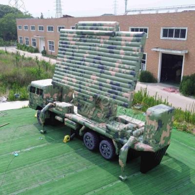 China Custom Inflatable Radar Vehicle Model Camouflage Simulation Truck with Detailed Printing for Outdoor Drill Training Display and Decoy Exhibition Projects for sale