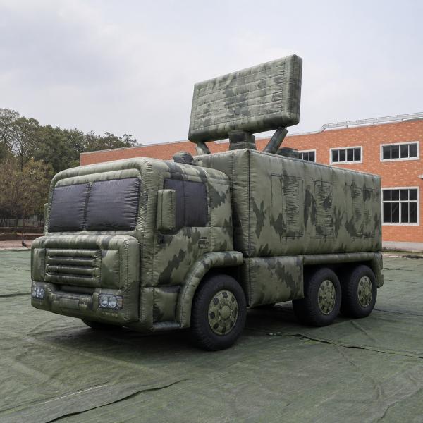 Quality Custom Inflatable Mobile Radar Command Vehicle Decoy with Camouflage Printing for sale