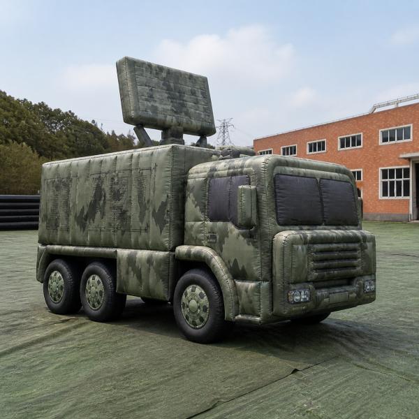 Quality Custom Inflatable Mobile Radar Command Vehicle Decoy with Camouflage Printing for sale