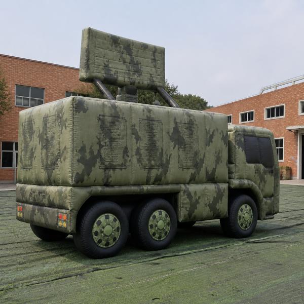 Quality Custom Inflatable Mobile Radar Command Vehicle Decoy with Camouflage Printing for sale