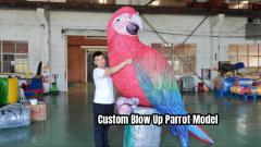 Inflatable Parrot Model Animals Custom Giant Blow Up Parrot Decoration for Outdoor Advertising Event