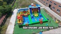 Commercial Inflatable Water Park Land Playground with Slide Pool for Outdoor Rental Business Factory