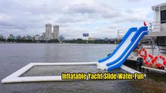 Inflatable Yacht Water Slide Marine Boat Slide for Ocean Resort Rental Custom Factory Supply Outdoor