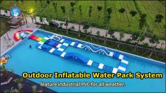 Commercial Inflatable Water Park Floating Aqua Park For Lake Beach Rental And Outdoor Fun