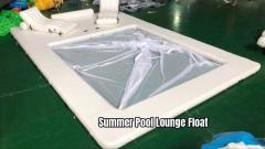 Inflatable Pool Seat Float Net Lounge Water Hammock for Outdoor Pool Beach Resort Rental