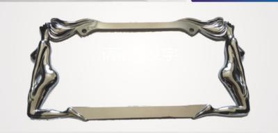 YK-LPF801 Universal Beauty American Car License Plate Frame Chrome Zinc Alloy Car License Plate Frame Manufacture
