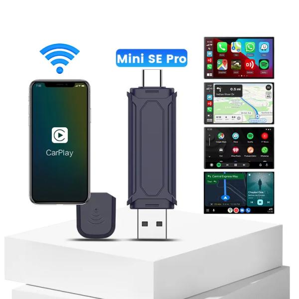 Quality Se Pro More Apps Music Gps Carlinkit USB Mini Wireless Adapter Carplay Universal for sale