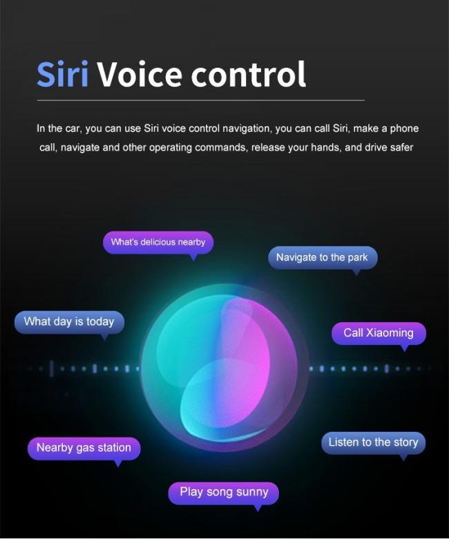 Siri Voice Control with Wireless Carplay