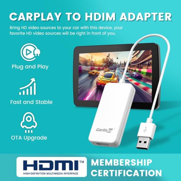 Quality HD2CP Wired CarPlay To HDMI Conversion Box 1080P Car TV Mate Adapter Bluetooth for sale