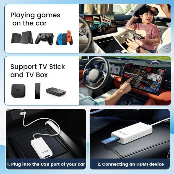Quality HD2CP Wired CarPlay To HDMI Conversion Box 1080P Car TV Mate Adapter Bluetooth for sale