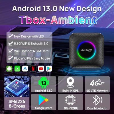 Cina Multi Media Cpc200 Tbox 8G 128Gb fino a 512Gb Android 13 SM6625 Adapter wireless Carplay Dongle Youtube Netflix Ai Tv Box in vendita