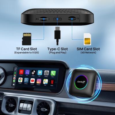 Cina Multi Media Nuovo Cpc200 Tbox Ambient Wireless Adapter Carplay Usb 128 Gb Sim Tf Card Slot Mouse wireless Remote Control Car Play Box Ai Android 13 SDM660 in vendita