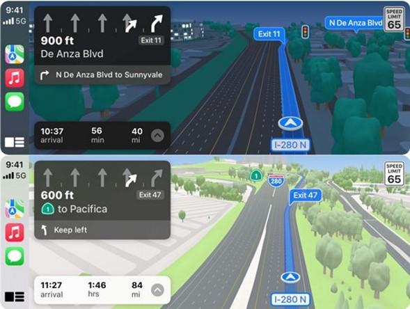 Navigation system interface