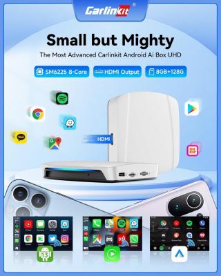 China Android 13 HDMI Output TBox UHD Wireless Adapter CarPlay Android Auto AI Box SM6225 8G 128Gb Support Youtube Netflix for sale