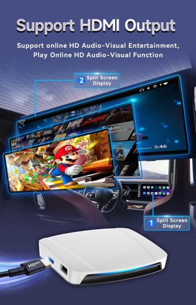 Quality Tbox UHD USB HDMI Port 8G 128Gb SM6225 Android 13 Video Ai Box Wireless Adapter for sale