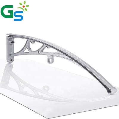 China Customized 800*800mm Outdoor Aluminium Awning Sheet Support Canopy Bracket For Window Canopy PC Awnings for sale