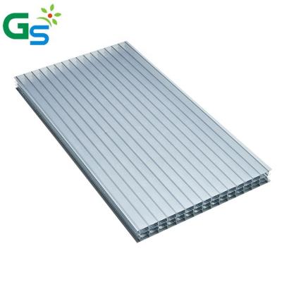 China 4Mm Manufacture Price Plastic Sheet Twin-Wall Polycarbonate Hollow Sheet Roofing Panel For Hotel Building for sale