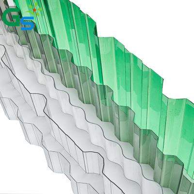 China Foshan Guansu factory price customized green color corrugated plastic roofing sheets for greenhouse for sale
