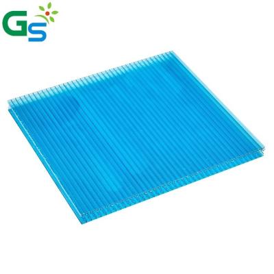 China 4Mm Manufacture Price Plastic Sheet Twin-Wall Polycarbonate Hollow Sheet Roofing Panel For Hotel Building for sale