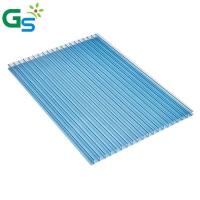 China 4Mm Manufacture Price Plastic Sheet Twin-Wall Polycarbonate Hollow Sheet Roofing Panel For Hotel Building for sale