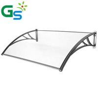 China High Quality Manual Building Window Sunshade Pp White Bracket Pc Bronze Solid Sheet Polycarbonate Awning for sale